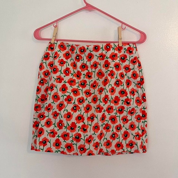 J. Crew | Skirts | J Crew Poppy Floral Mini Skirt | Poshmark